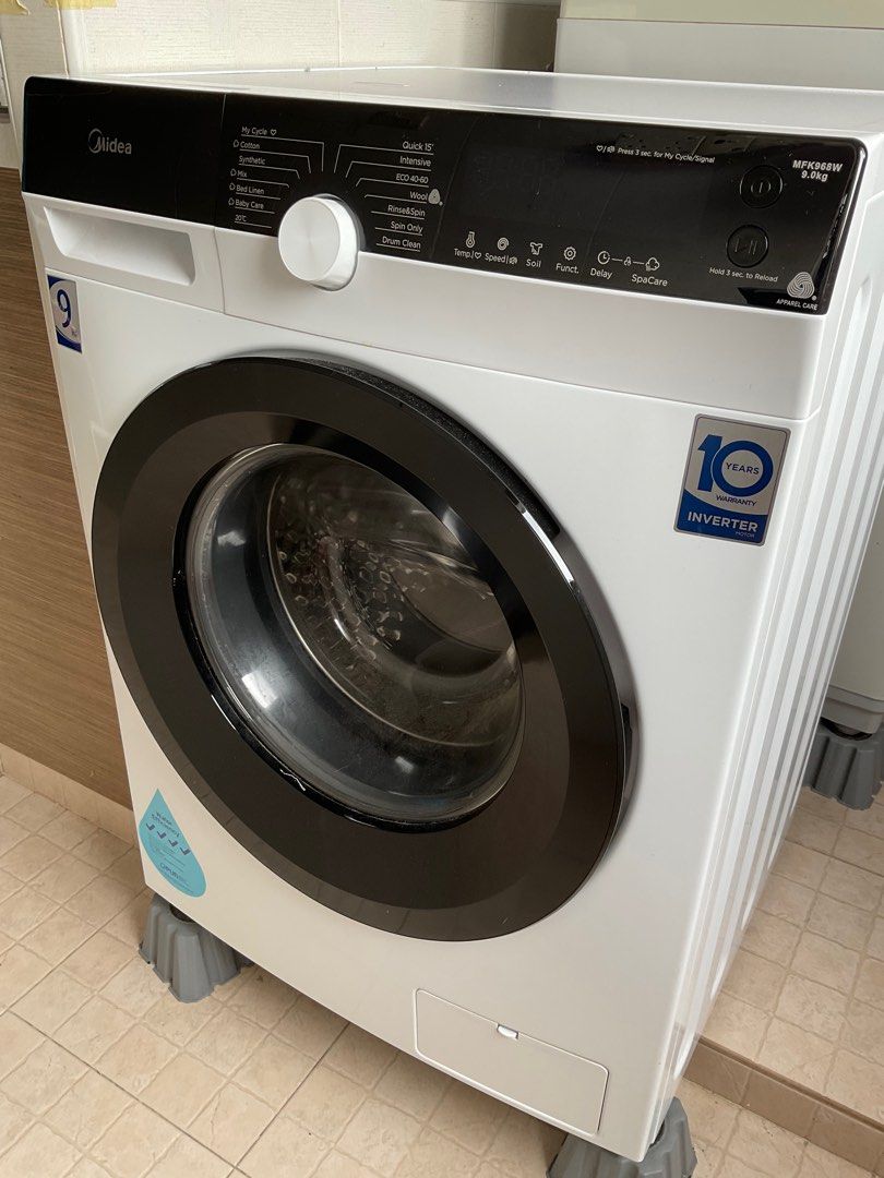 midea 9kg front load washing machine, TV & Home Appliances, Washing ...