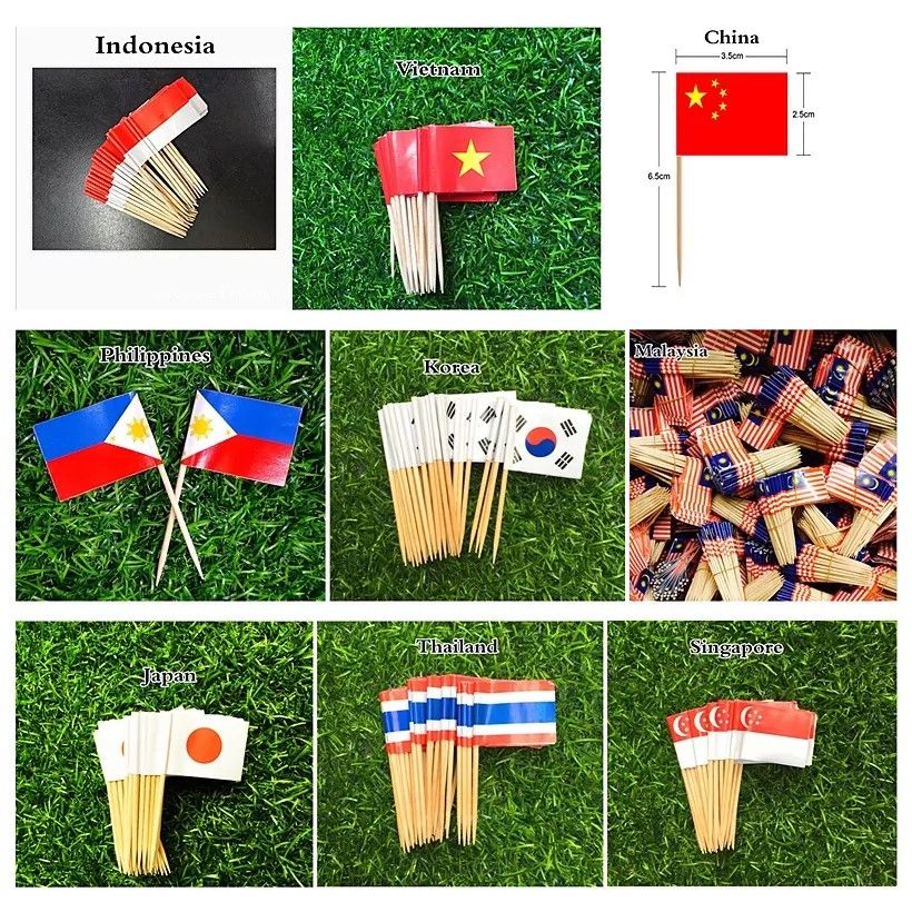 Mini tooth pick flags Olympic country flag mini cocktail toothpicks ...