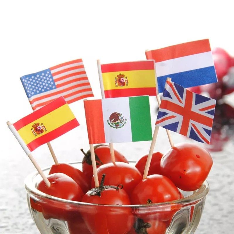 Mini tooth pick flags Olympic country flag mini cocktail toothpicks ...