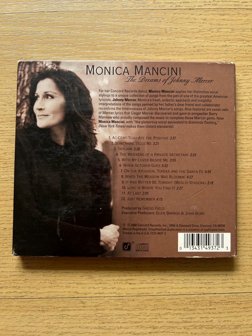 Monica Mancini - Dreams of Johnny Mercer, Everything Else on Carousell