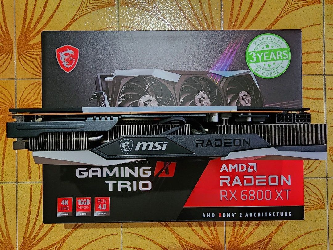 MSI Radeon RX 6800 XT Gaming X Trio 16G, Computers & Tech, Parts ...