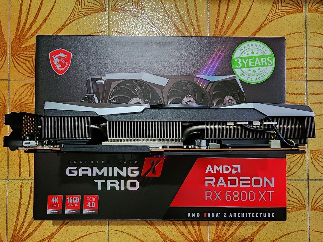 MSI Radeon RX 6800 XT Gaming X Trio 16G, Computers & Tech, Parts ...