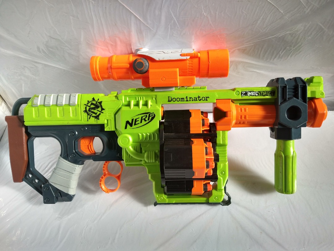 Nerf Doominator Zombie Strike with Bonus Scope Blaster Toy Gun on Carousell