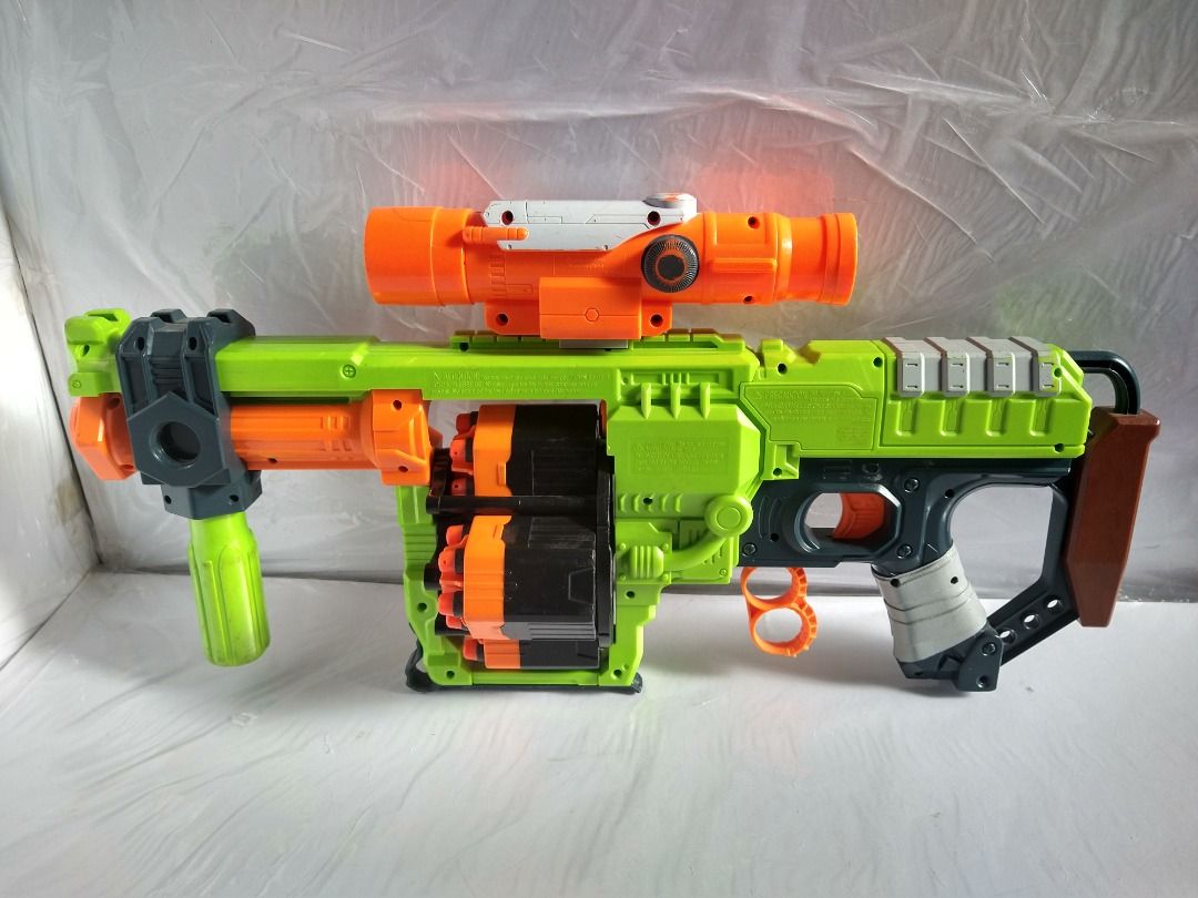 Nerf Doominator Zombie Strike with Bonus Scope Blaster Toy Gun on Carousell