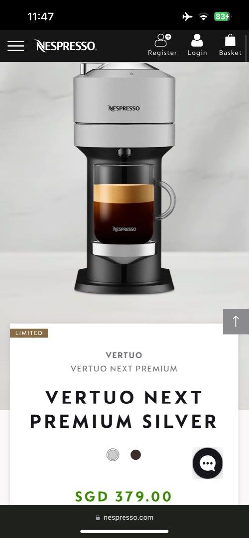 Nespresso VERTUO NEXT PREMIUM SILVER, TV & Home Appliances, Kitchen ...