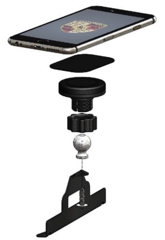 (NEW) Porsche 997/987 Rennline ExactFit Magnetic Phone Mount, Car ...