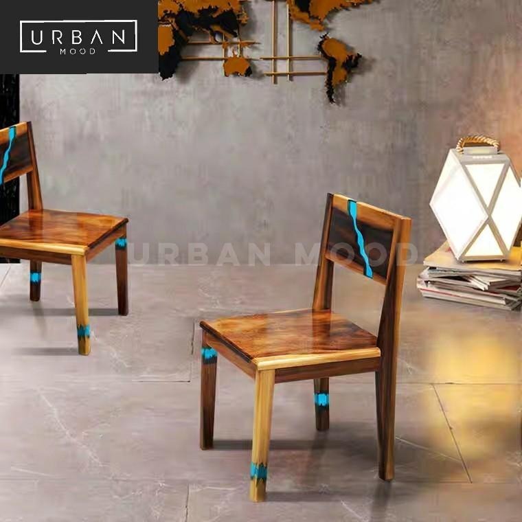 NILE Designer Epoxy Resin Dining Chair, Furniture & Home Living ...