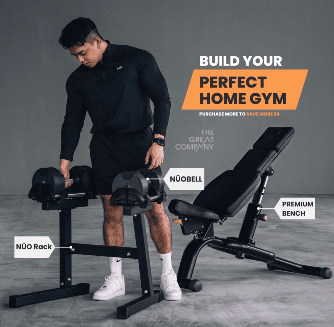 NUO ADJUSTABLE DUMBBELL 32KG, Sports Equipment, Exercise & Fitness ...