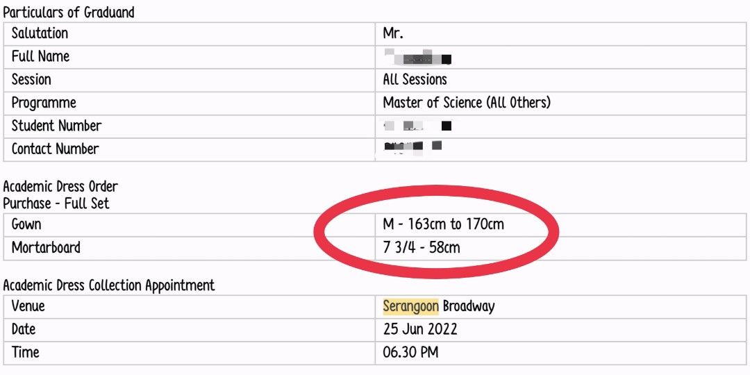 NUS; 2022 batch; Graduate Gown; Master of Science; Academic Dress Set;, Women's Fashion, Dresses ...