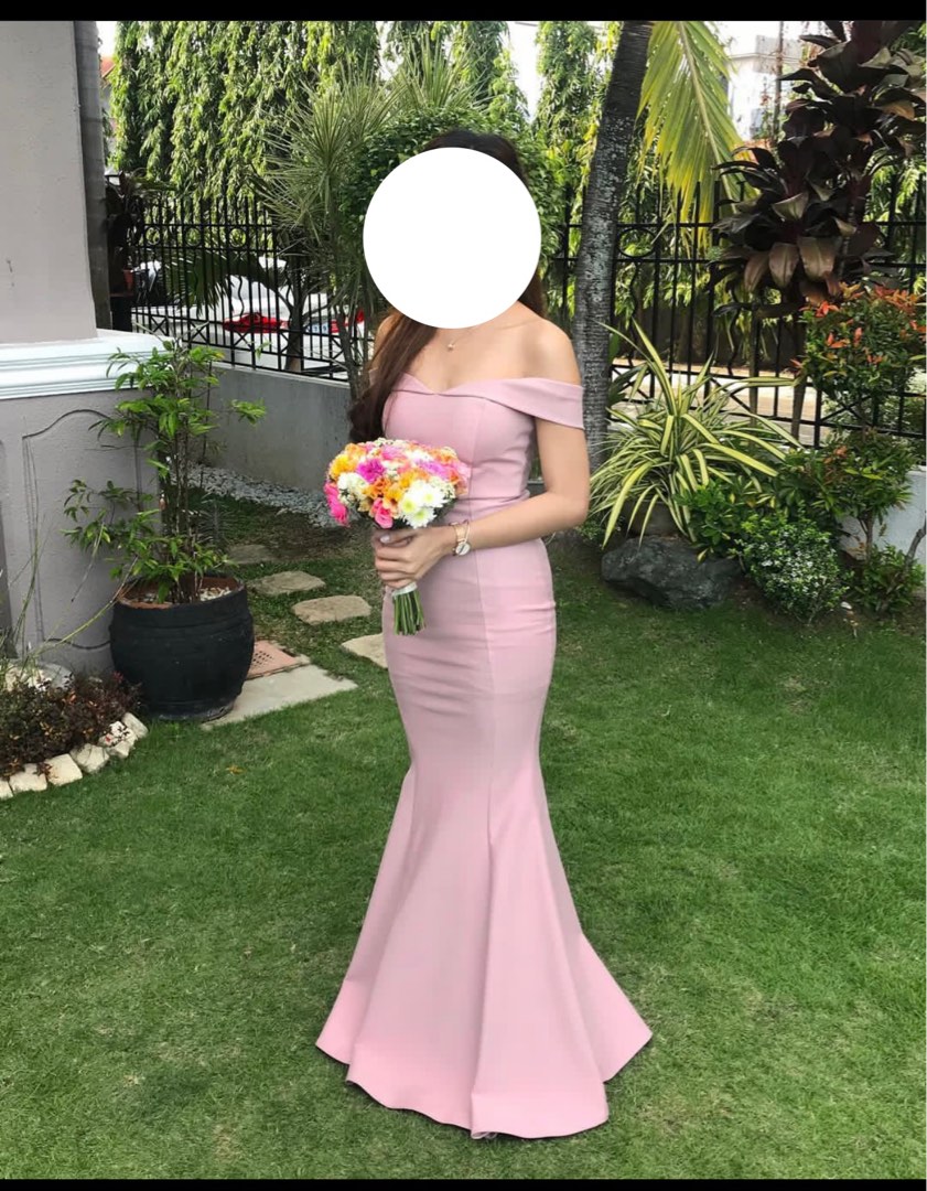 Semplice Off Shoulder Mermaid Gown On Carousell