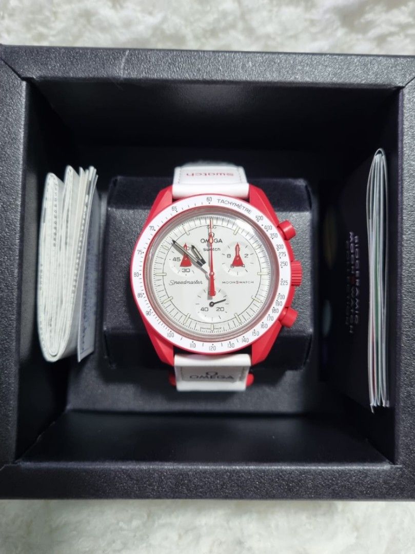 Omega x Swatch (Mars), Luxury, Watches on Carousell