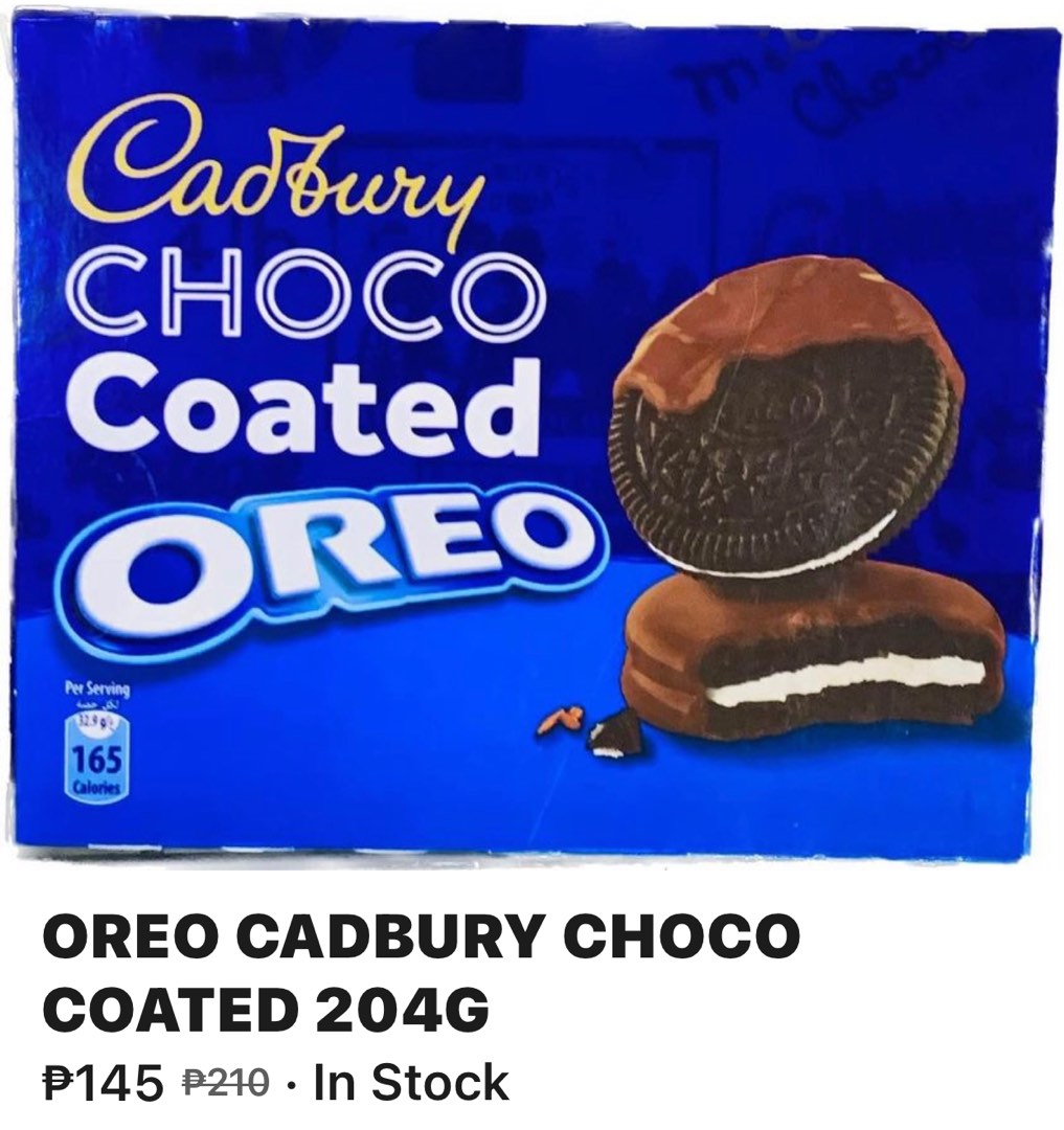 OREO CADBURY CHOCO COATED 204G on Carousell