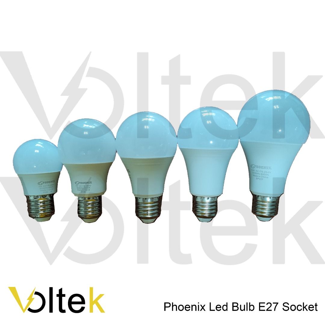 Phoenix LED Bulb E27 socket Daylight 3w, 6w, 9w, 12w, 15w LED Light ...