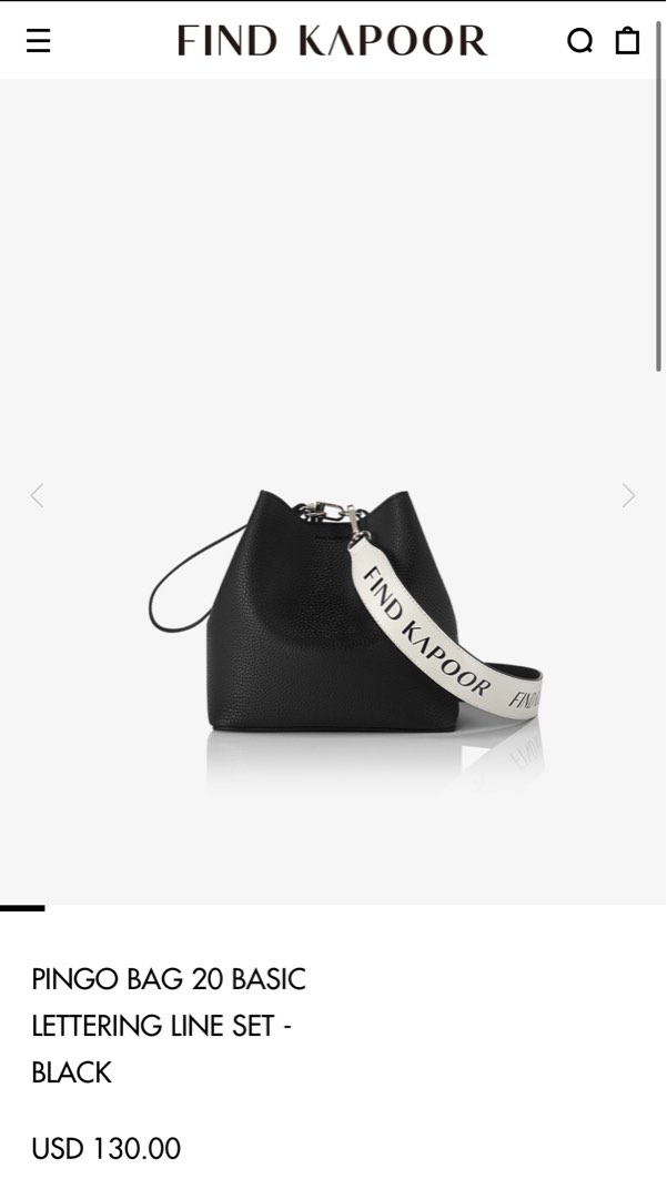 PINGO BAG 20 BASIC LETTERING LINE SET - BLACK, Women's Fashion, Bags ...
