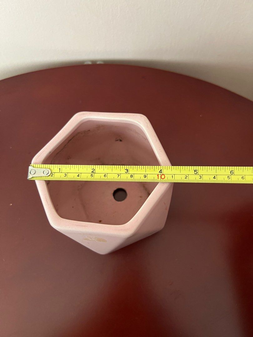Pink hexagonal pot, Furniture & Home Living, Gardening, Pots & Planters ...