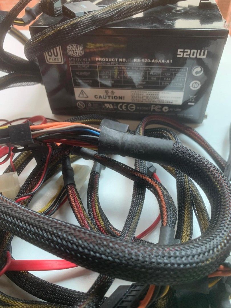 Power Supply - 520W Cooler Master, Computers & Tech, Parts ...