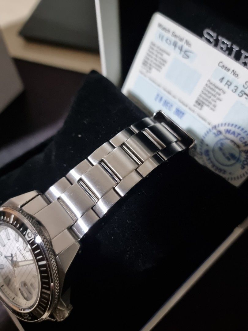 (Premium bracelet version) Seiko King Samurai White SRPE37 SRPE37K ...