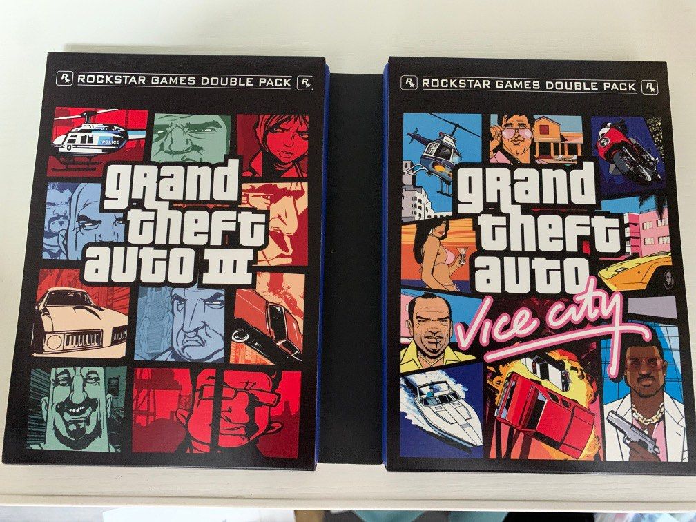 PS2 GTA grand theft auto double pack III & Vice City, Video Gaming ...