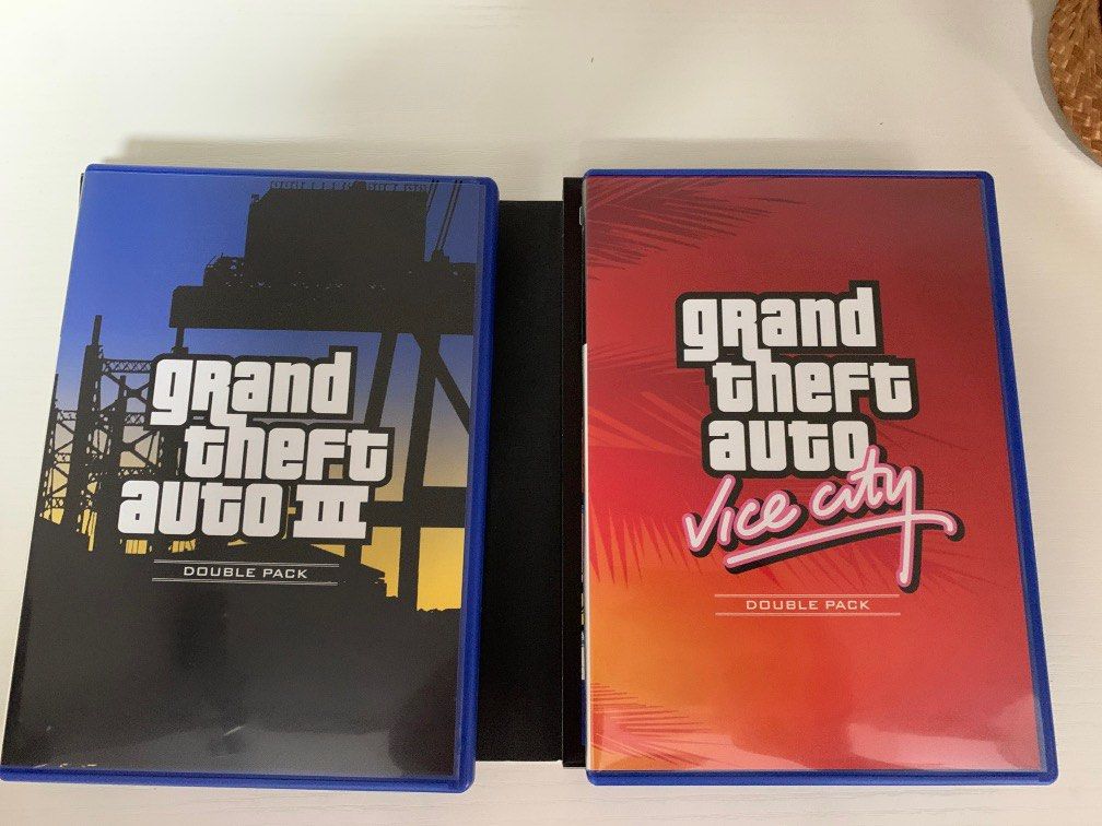 PS2 GTA grand theft auto double pack III & Vice City, Video Gaming ...