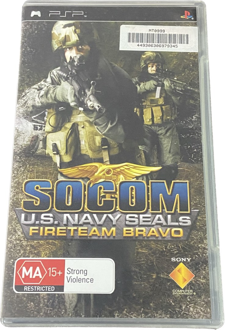 PSP Game: SOCOM U.S. Navy Seals - Fireteam Bravo, Video Gaming, Video ...