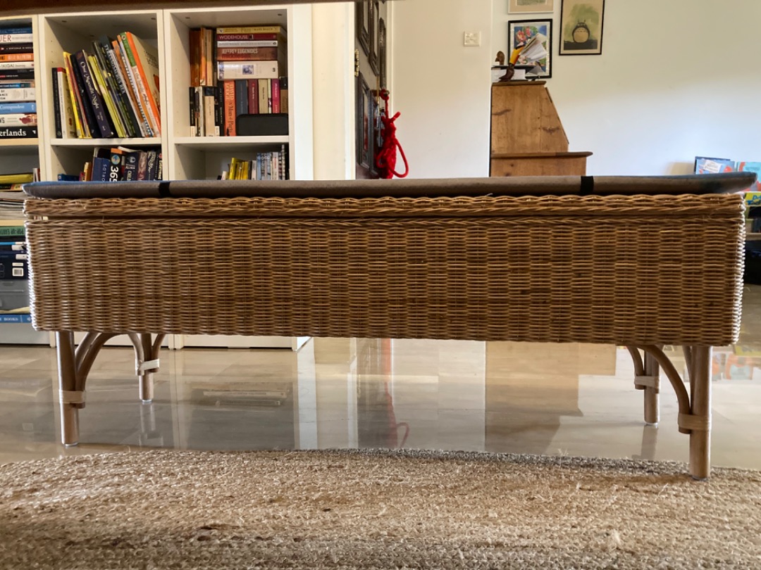 Rattan storage bench, Furniture & Home Living, Furniture, Chairs on ...