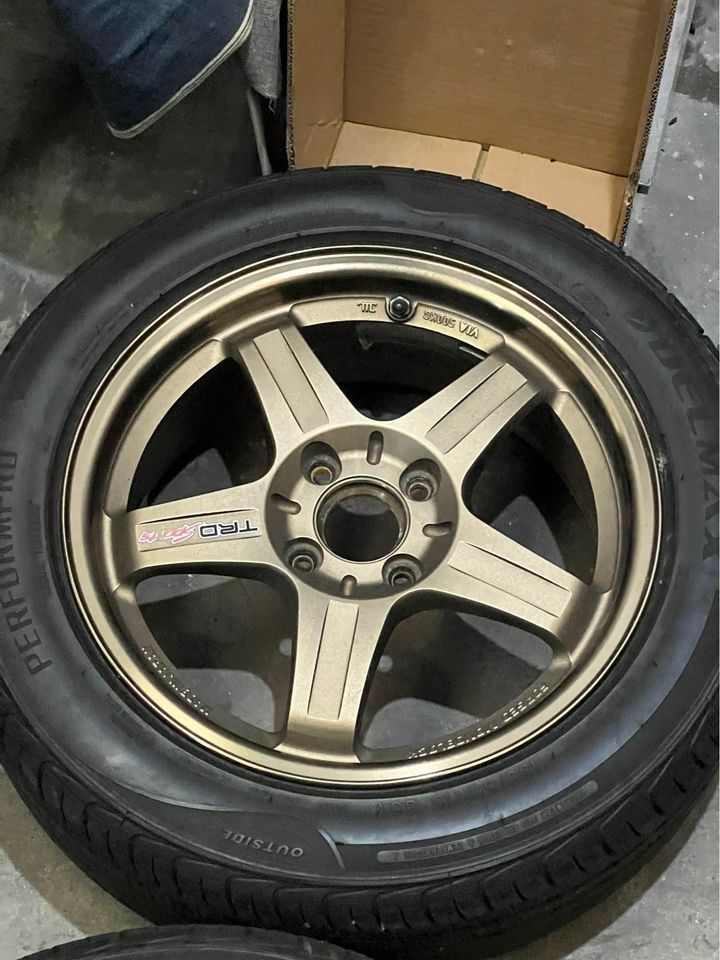 Rays TRD T3 with tires, Car Parts & Accessories, Mags and Tires on ...