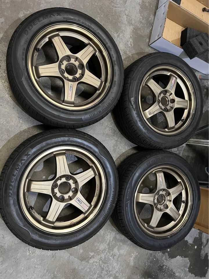 Rays TRD T3 with tires, Car Parts & Accessories, Mags and Tires on ...