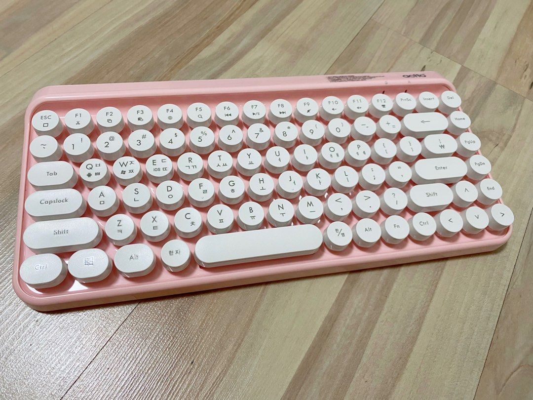 Retro mini Wireless keyboard Bluetooth KeyBoard 86Key Korean English ...