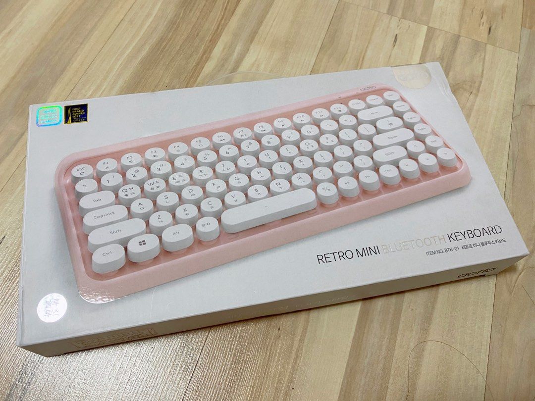 Retro mini Wireless keyboard Bluetooth KeyBoard 86Key Korean English ...