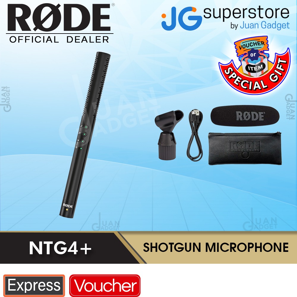 RODE NTG4+ Shotgun Microphone with Digital Switches and Built-In Rechargeable Battery | JG ...
