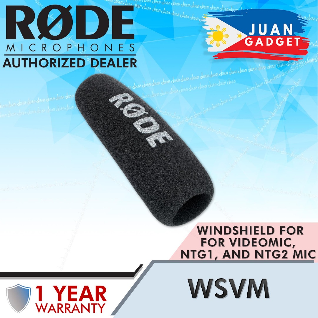 RODE WSVM Shotgun Wind Screen RODE NTG1 NTG2 and VideoMic | JG ...