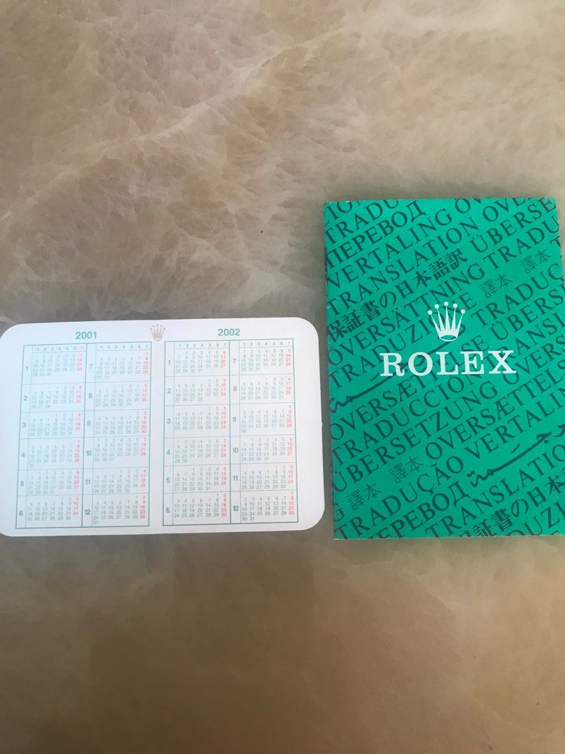 Rolex Card Holder and Booklet, Women's Fashion, Watches & Accessories ...