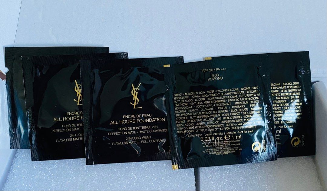 Sample YSL All Hours Foundation 1ml Code B30 Almond, Beauty & Personal ...