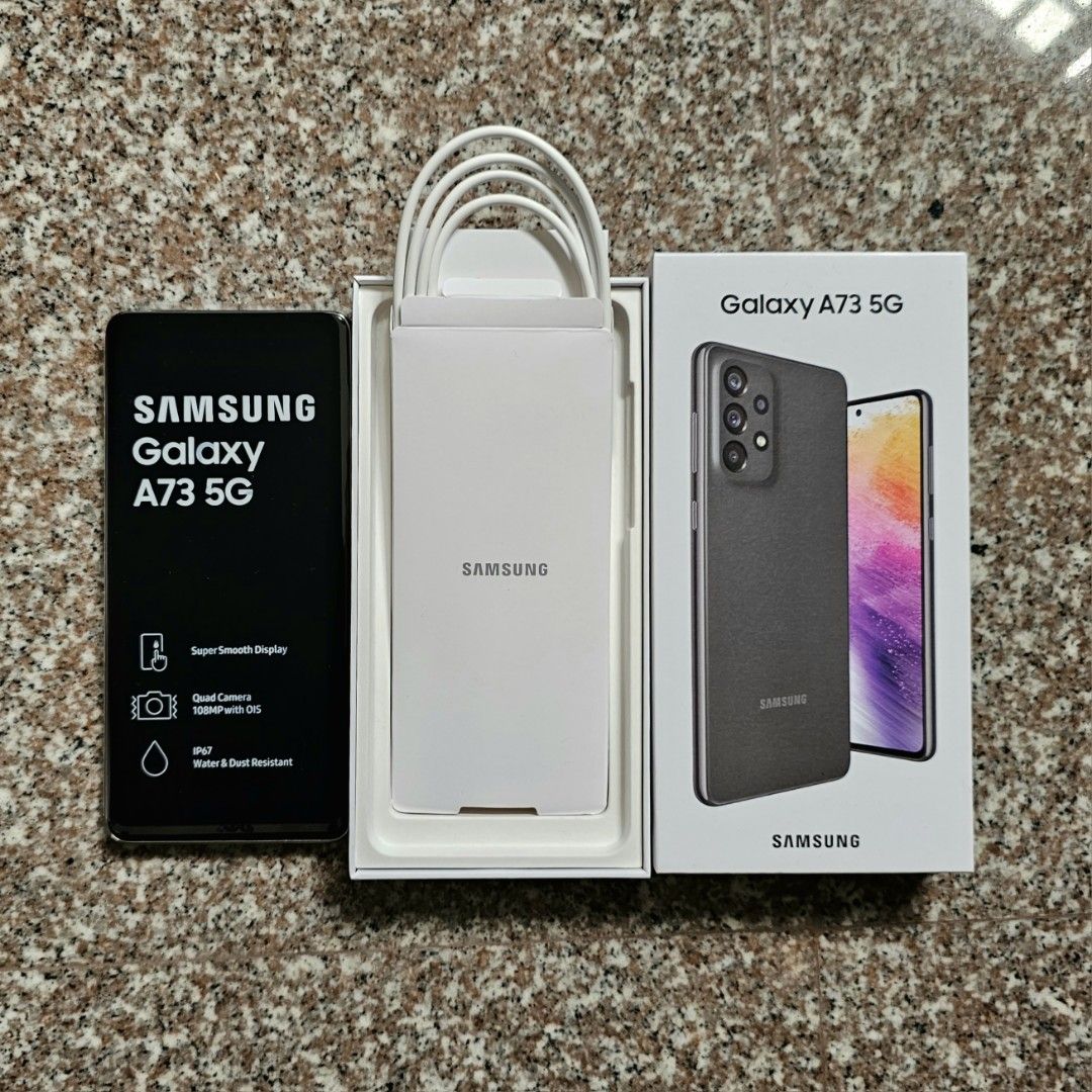 Samsung A73 128GB 5G Awesome Grey, Mobile Phones & Gadgets, Mobile ...