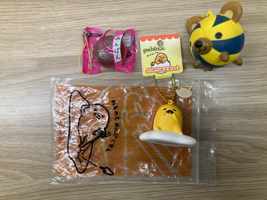 Sanrio gudetama squishy squishies volleyball netball red bean bun from ...