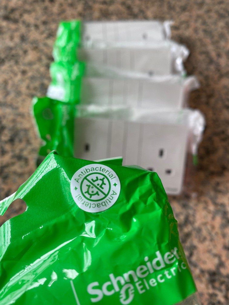 Schneider antibacterial double sockets, TV & Home Appliances ...