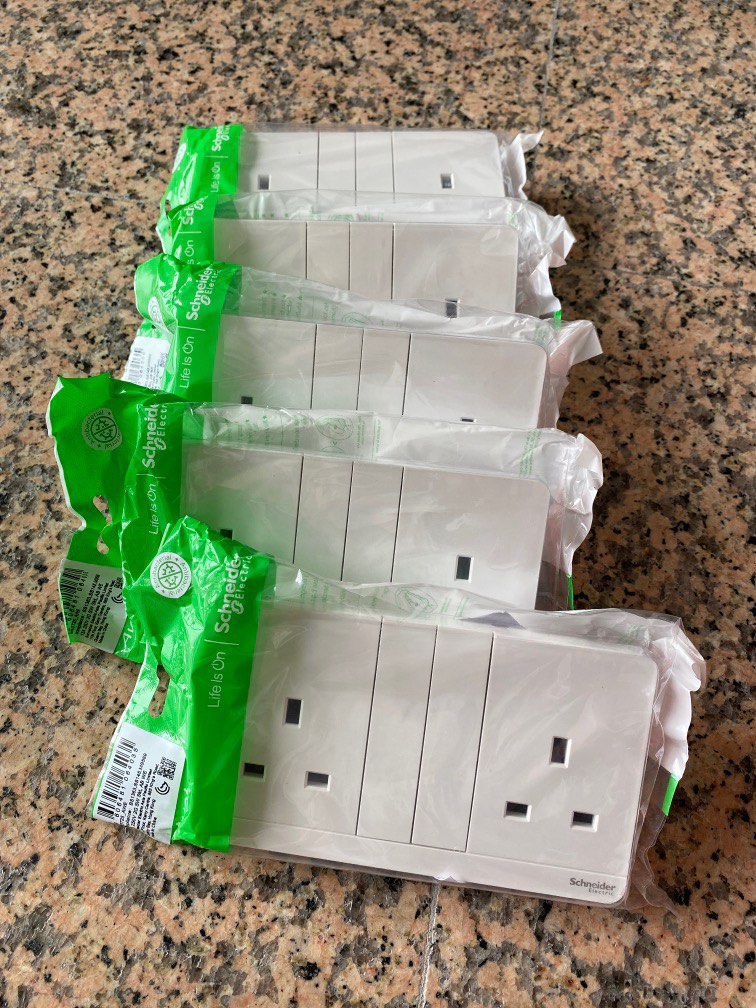 Schneider antibacterial double sockets, TV & Home Appliances ...