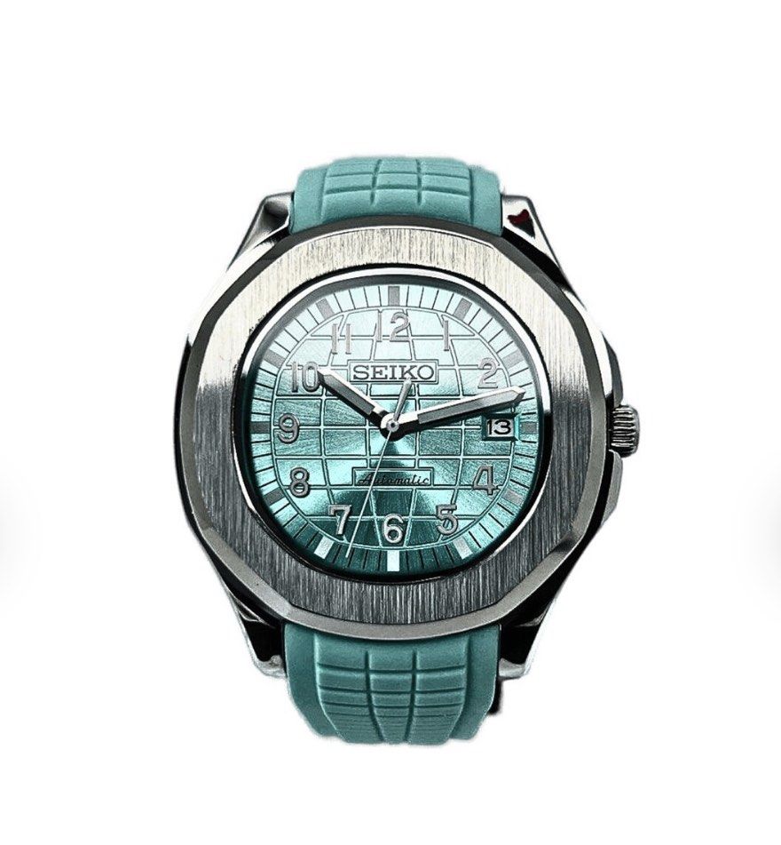 SEIKO MOD SILVER AQUANAUT TIFFANY BLUE 41MM, Women's Fashion, Watches ...