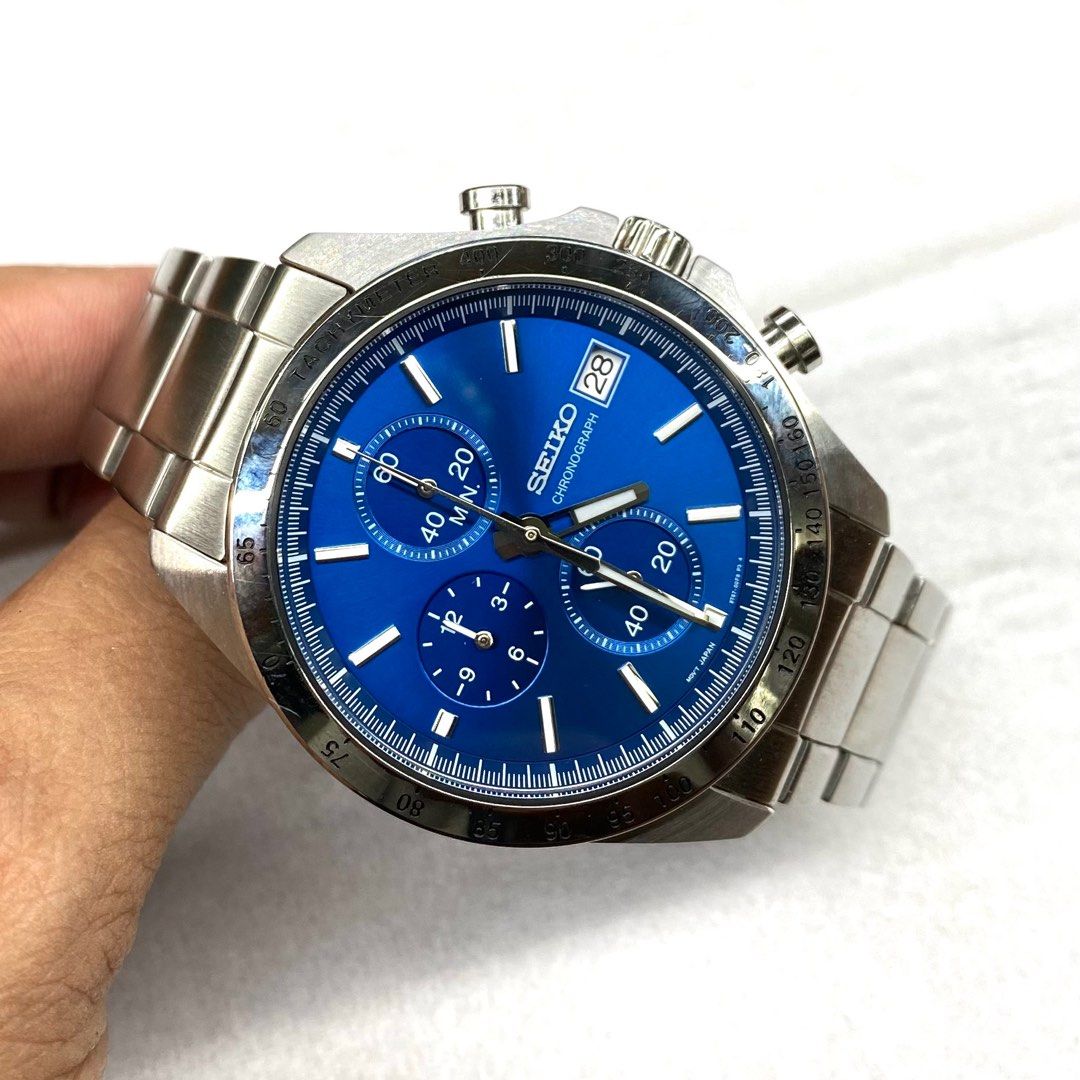 Seiko Selection Spirit Blue Chronograph, Fesyen Pria, Jam Tangan di ...