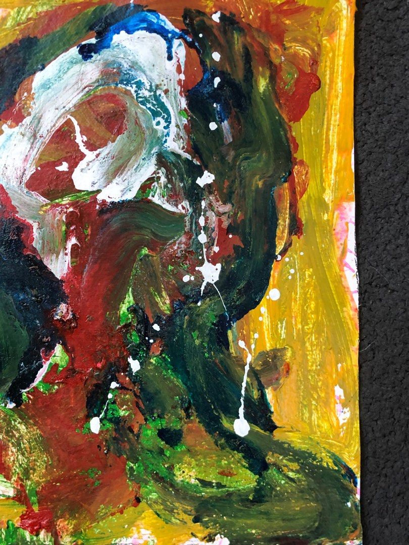 “Self love” abstract painting on Carousell