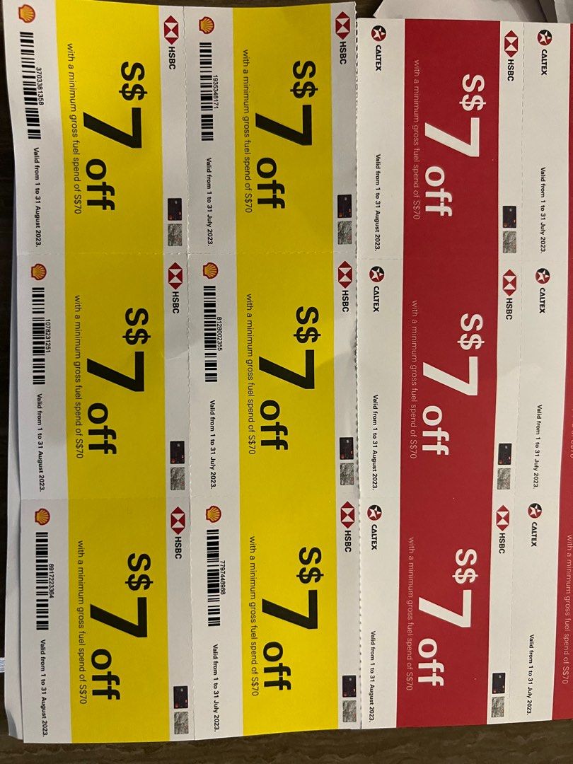 Shell HSBC (to exchange with u4 Caltex), Tickets & Vouchers, Vouchers ...