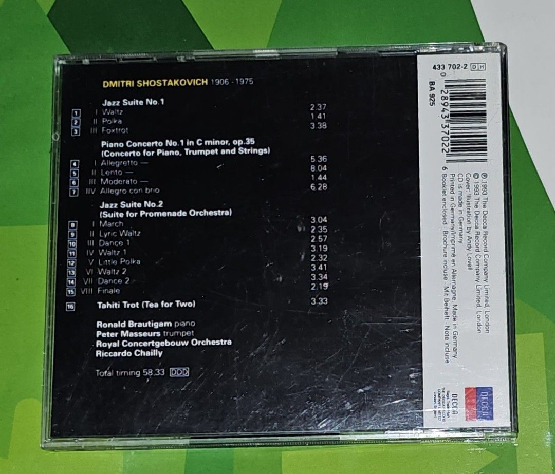 Shostakovich - The Jazz Album - CD NM, Hobbies & Toys, Music & Media, CDs & DVDs on Carousell