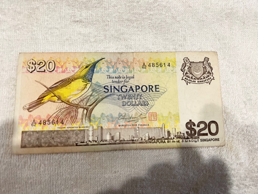 Singapore $20 Old Note, Hobbies & Toys, Collectibles & Memorabilia, Currency on Carousell
