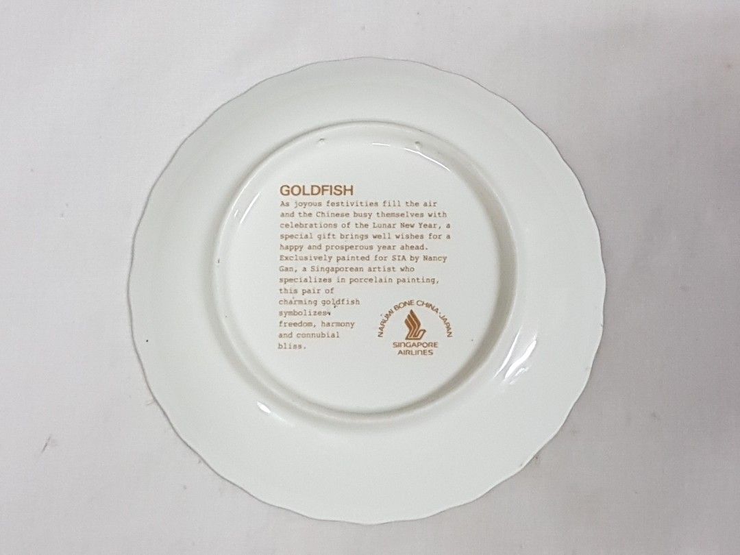 Singapore Airlines Goldfish Porcelain Plate, Hobbies & Toys ...