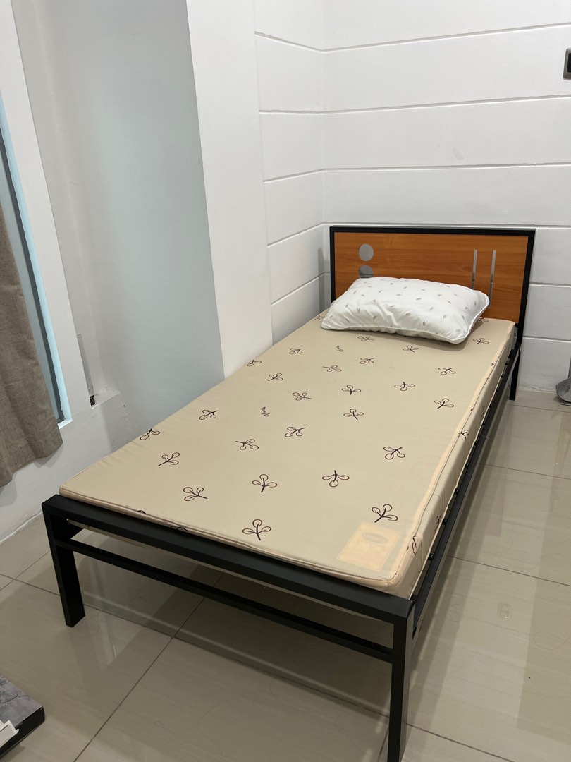 SINGLE SIZED BED + FRAME - PERFECT FOR STUDENTS on Carousell