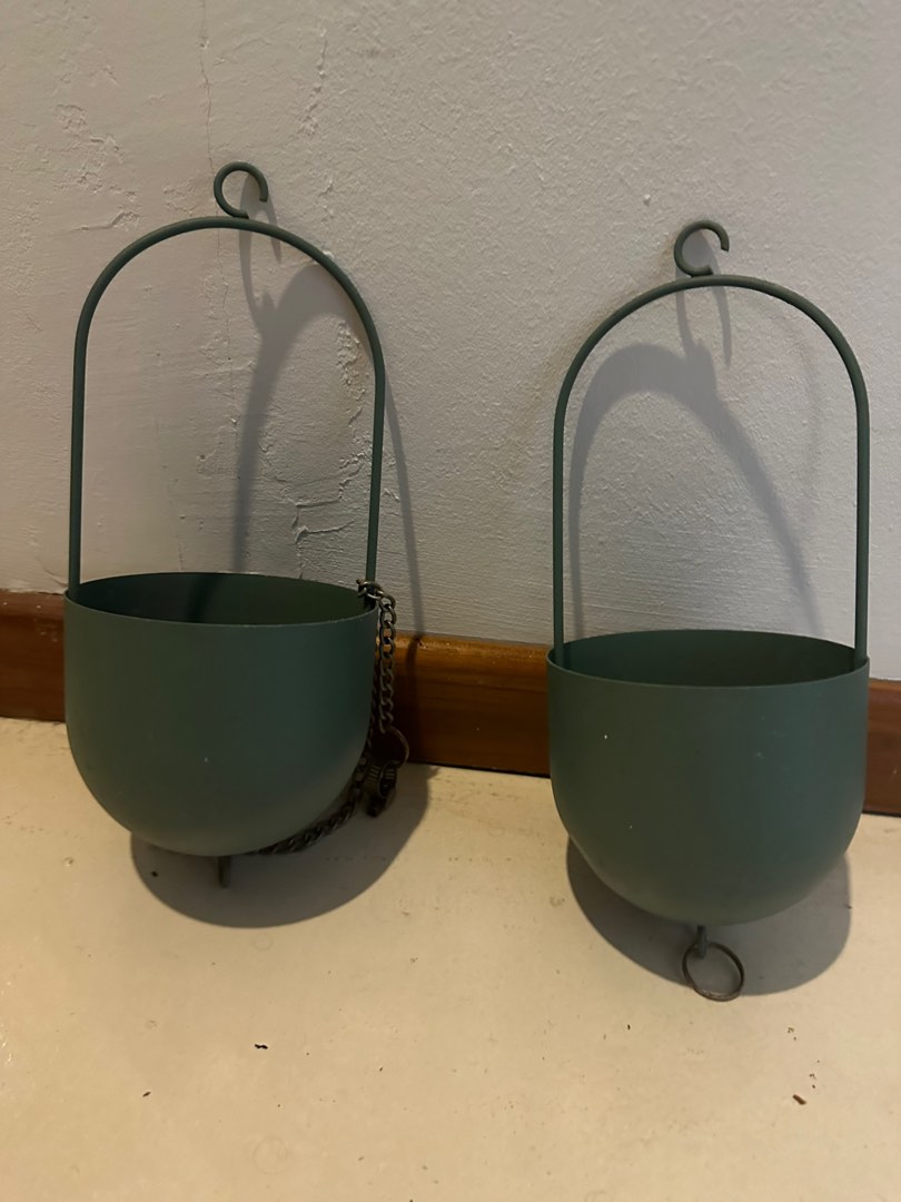 Small hanging pots, Furniture & Home Living, Gardening, Pots & Planters ...