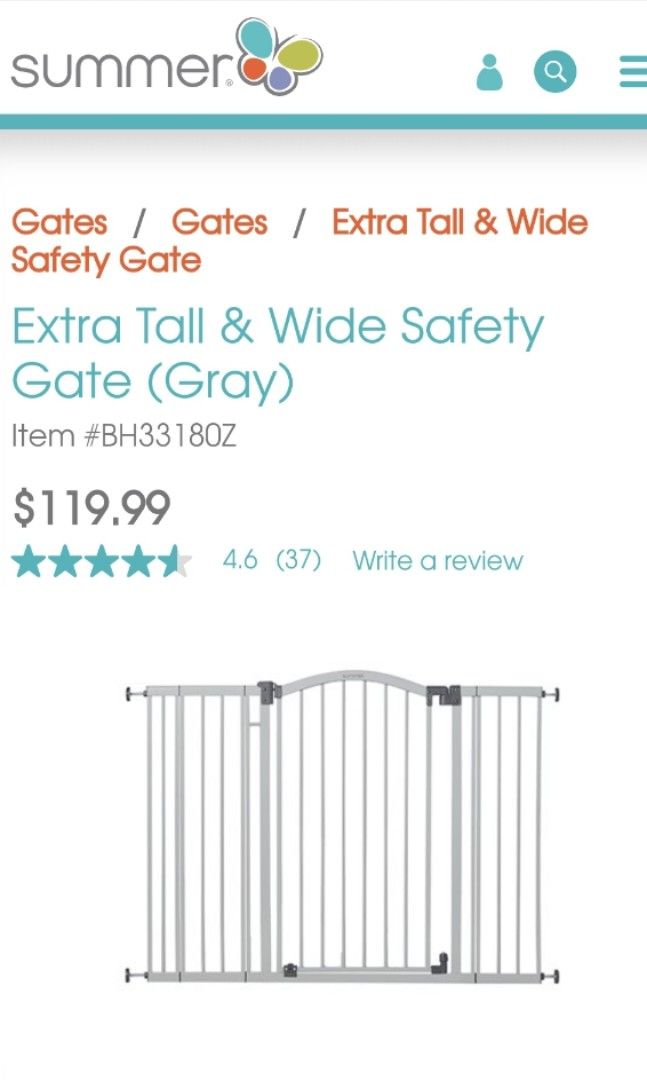 Summer Infant Extra Tall & Extra Wide Safety Gate, Babies & Kids, Baby ...