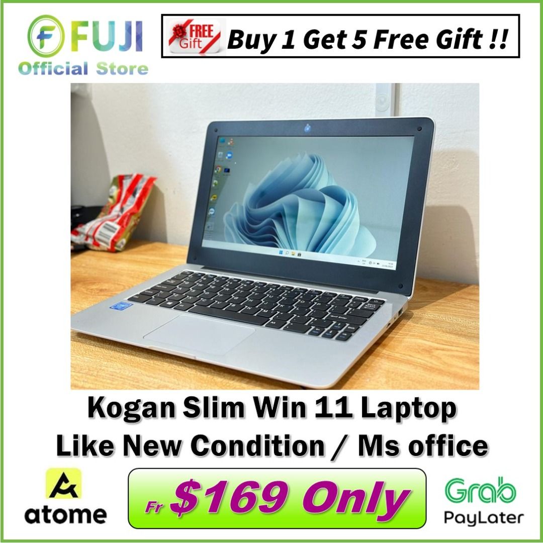 Super Slim Kogan Laptop - SSD Drive - Windows 11 + Free MS Office ...