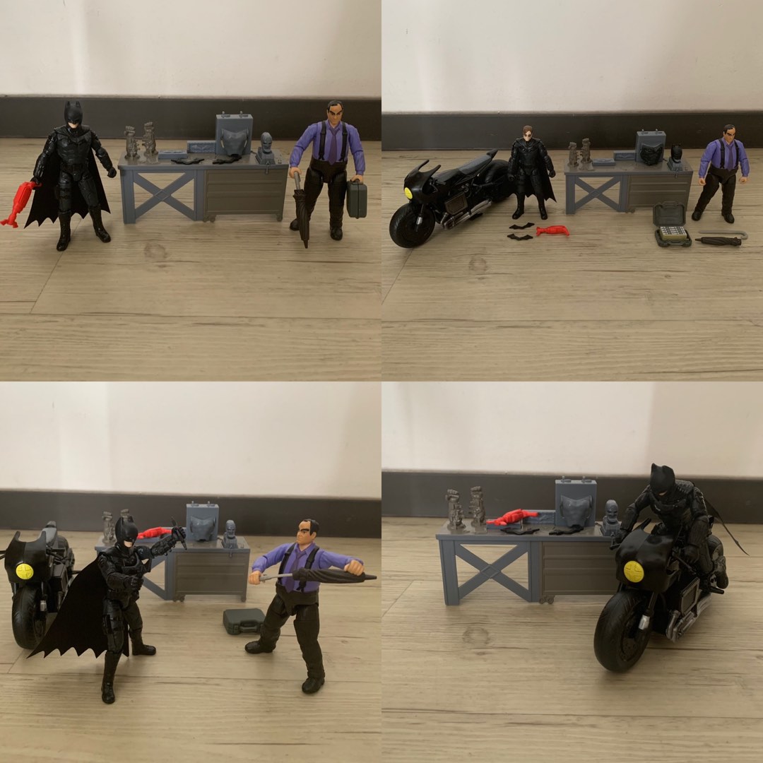 The Batman The Penguin Batcycle Work Bench and Accessories 3.75 Inch ...