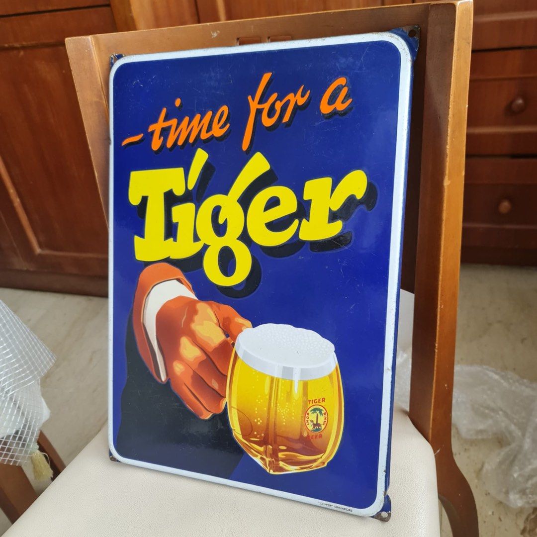 Tiger beer enamel sign board, Food & Drinks, Alcoholic Beverages on ...